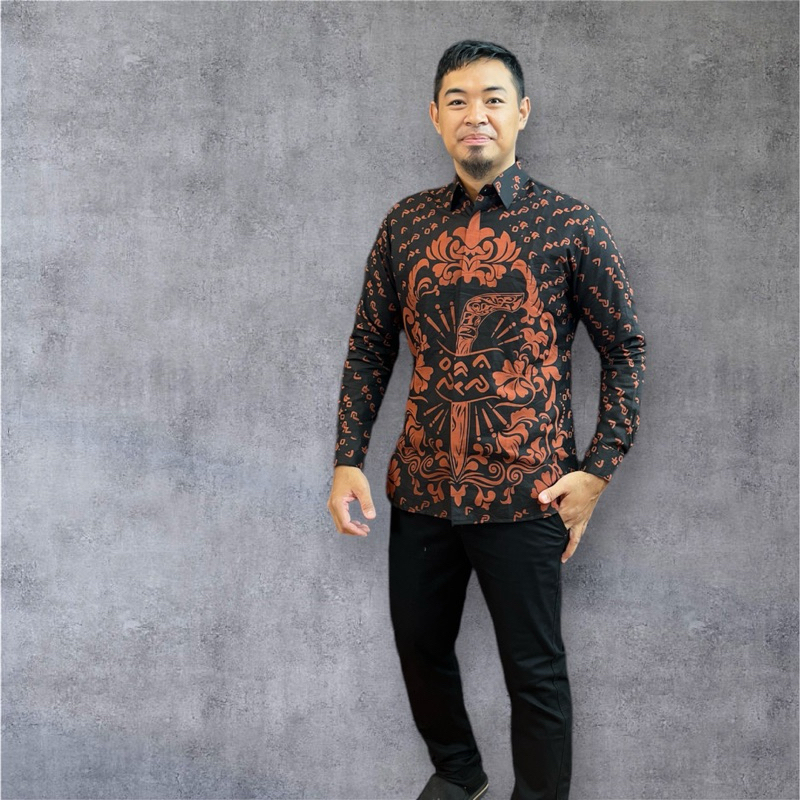 LOKAL Lontara BATIK MAKASSAR LOCAL BATIK MAKASSAR LONTARA BATIK SLIMFIT ...