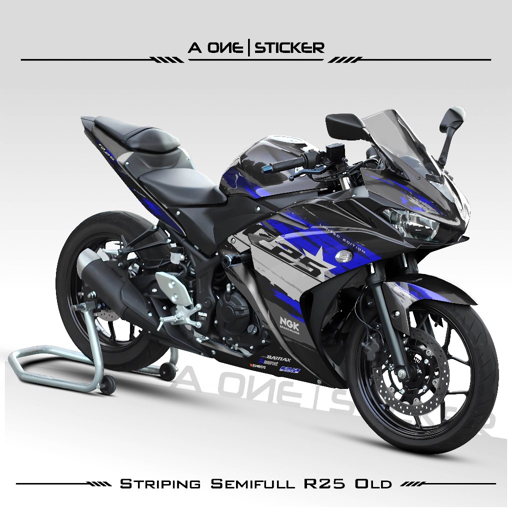 Striping Semifull Yamaha R25 Old Motif 2 / Striping R25 / R3 / Semifull ...