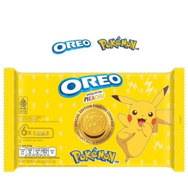 Oreo Pokemon Special Edition Pikachu Cookies With Cream Chocolate And ...