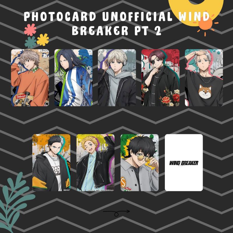 Unofficial PHOTOCARD ANIME WIND BREAKER PT 2-sided Print | Shopee ...