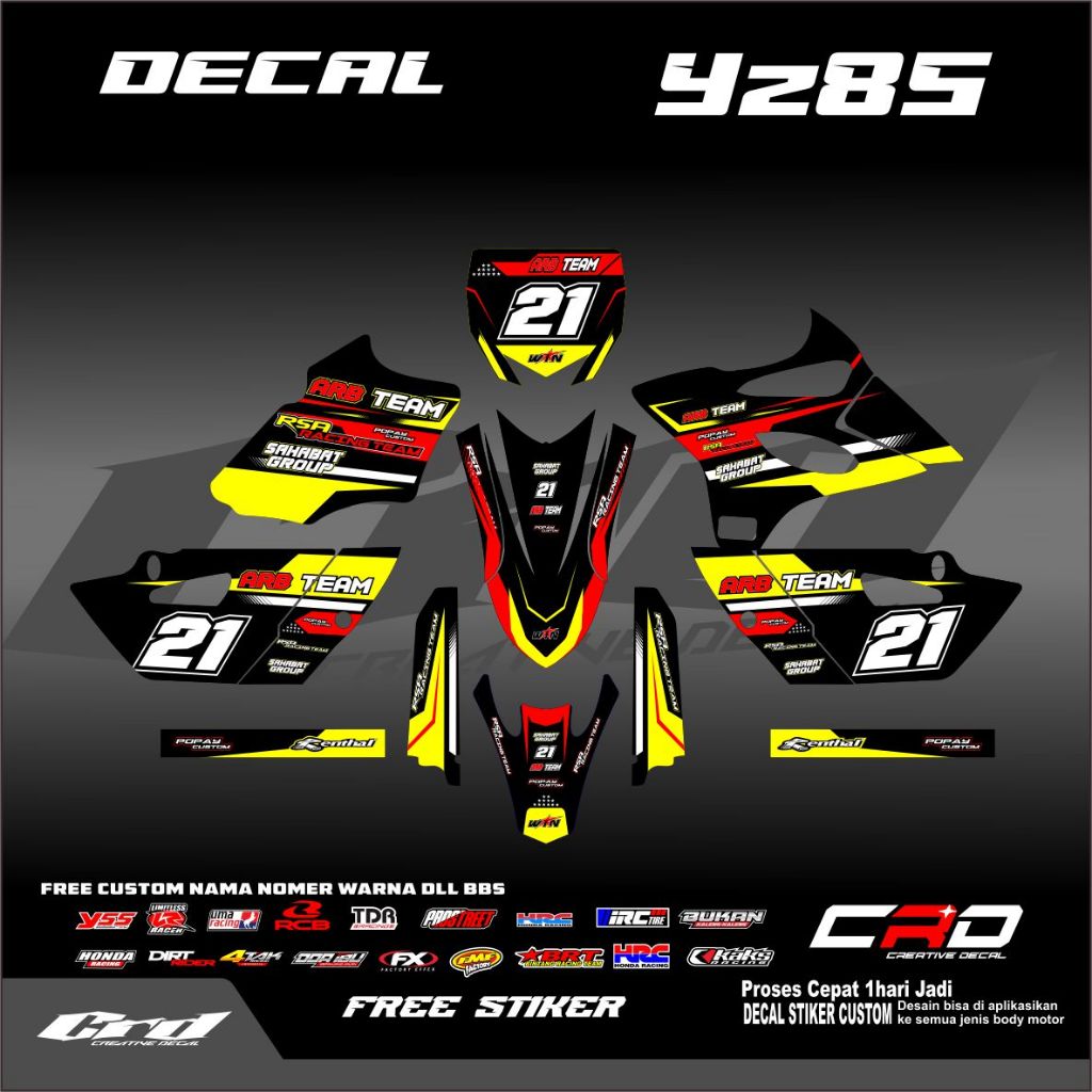 Sticker YZ85 OLD/NEW DECAL YZ 85 NEW Duck Standard DECAL STICKER YZ 85 ...
