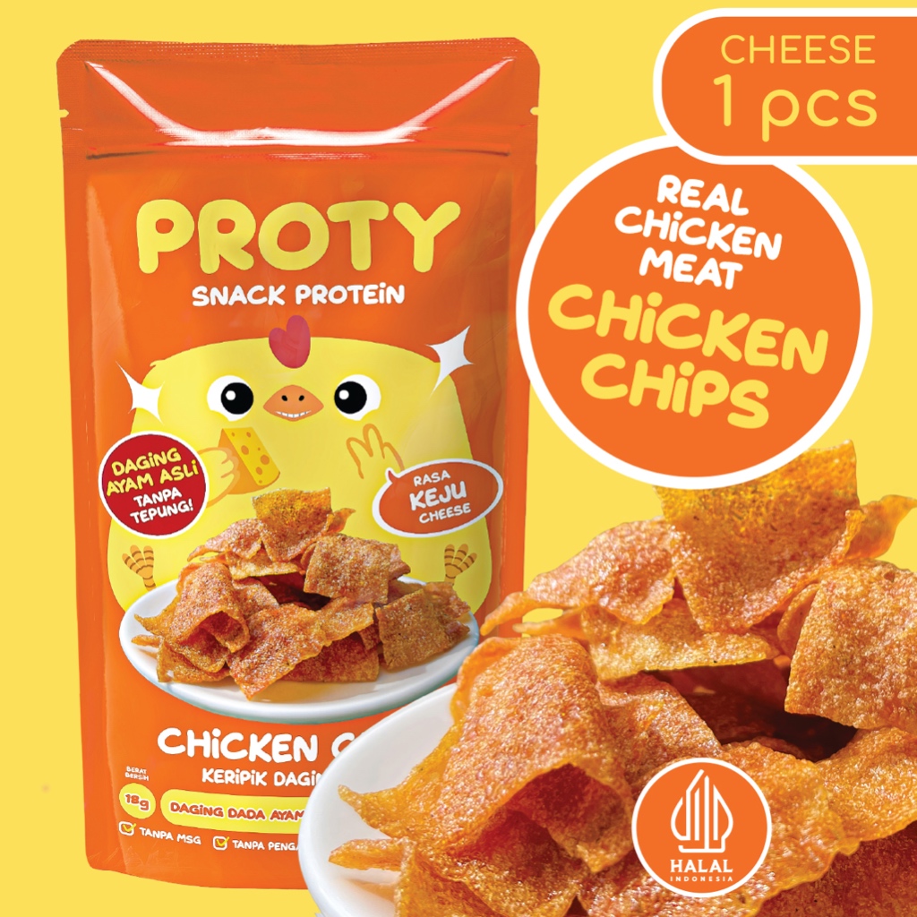 Proty Chicken Chips Cheese Cheese (1Pcs) - Chicken Chips - High Protein ...