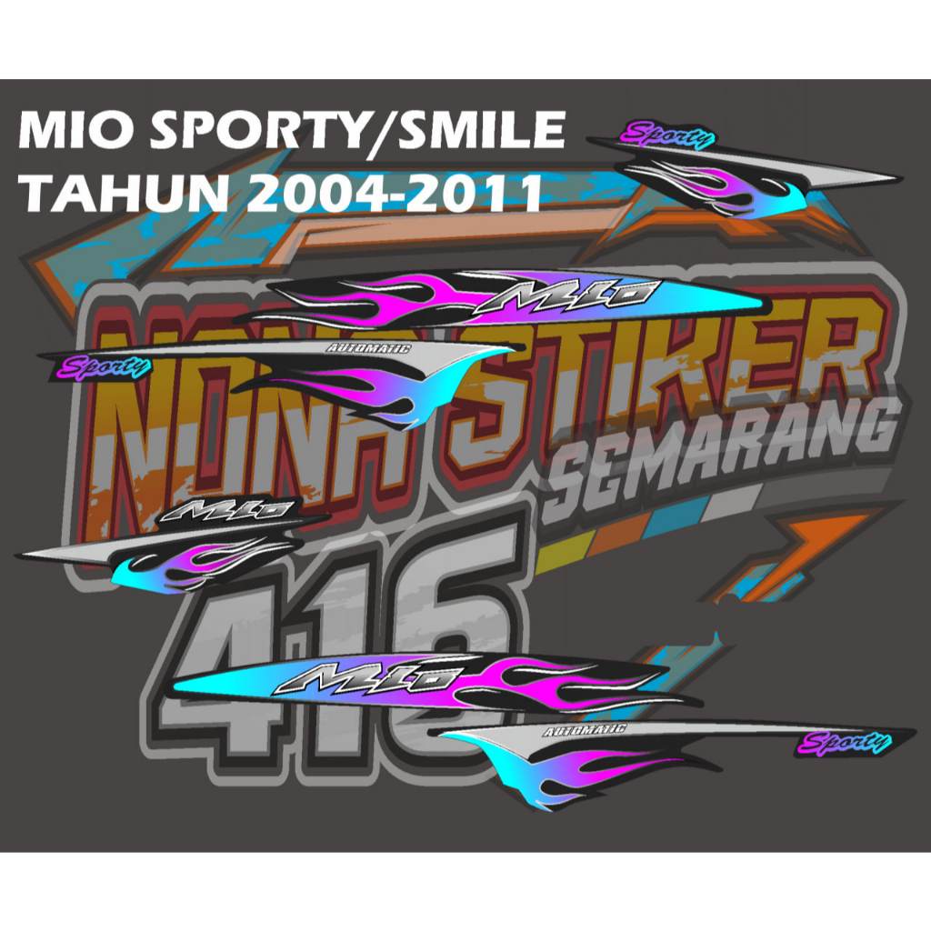 Mio SPORTY MIO SMILE DECAL STRIPING STICKER 2004-2011 RAINBOW | Shopee ...
