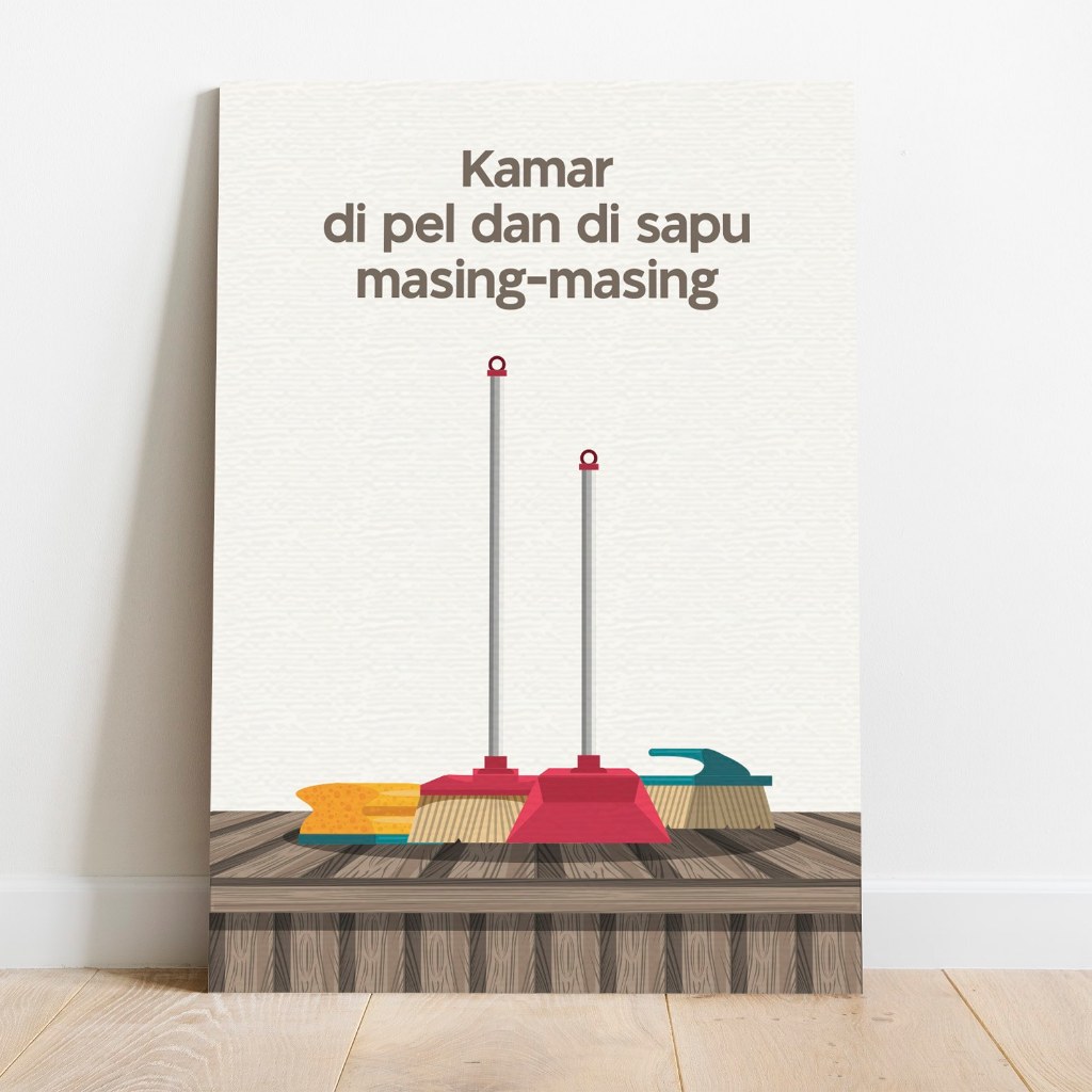 KAYU Room Posters On Mops And Sweep Each MDF Wood | Shopee Philippines