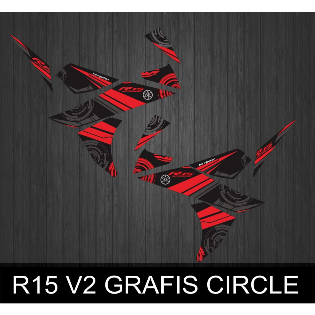 Yamaha R15 V2 Motorcycle Variation STRIPING LIST Sticker Graphic CIRCLE ...