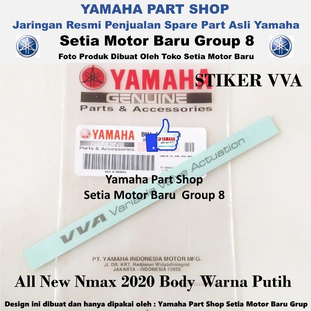 PUTIH Vva Body Sticker White Color All New Nmax N Max ABS NON ABS 2020 ...