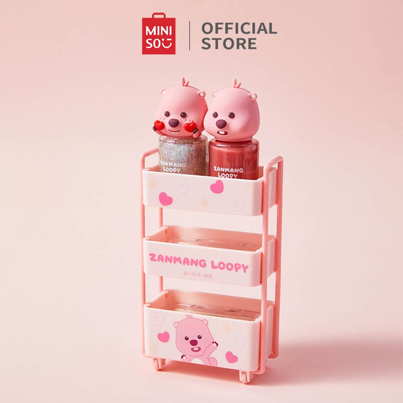 Miniso x ZANMANG Loopy Collection Desktop Storage 3 Tier Rolling Cart ...