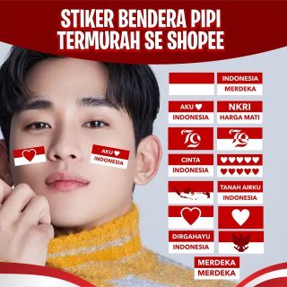 MINIMAL Merdeka Cheek Stickers/MERDEKA Stickers/VIRAL At SHOPEE/Minimum ...