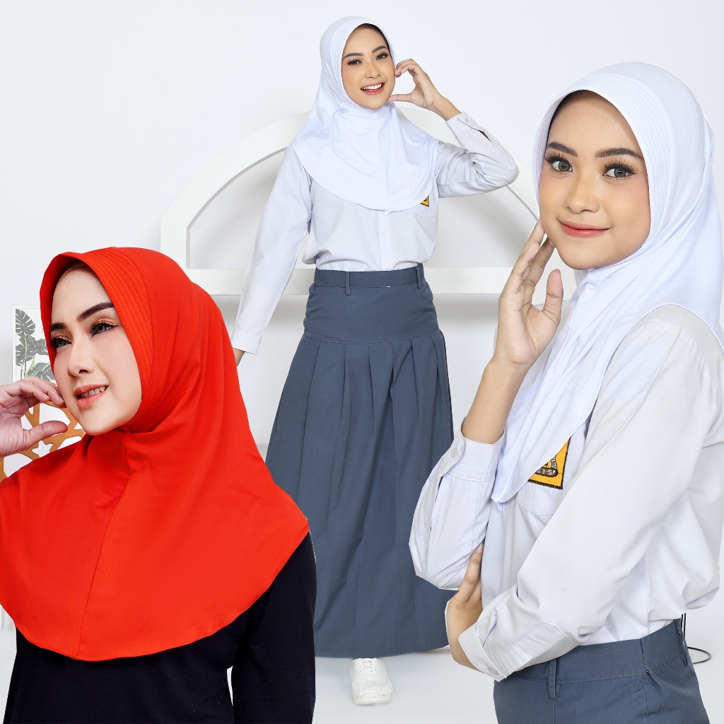 SCHOOL VEIL/SCHOOL HIJAB/SPORT HIJAB/SCHOOL HIJAB ELEMENTARY SMP HIGH ...