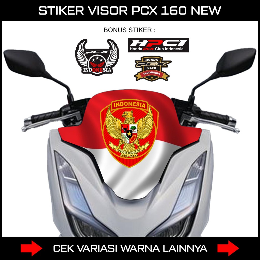 Sticker VISOR WINDSHIELD PCX 160 NEW GARUDA INDONESIA Edition/STICKER ...