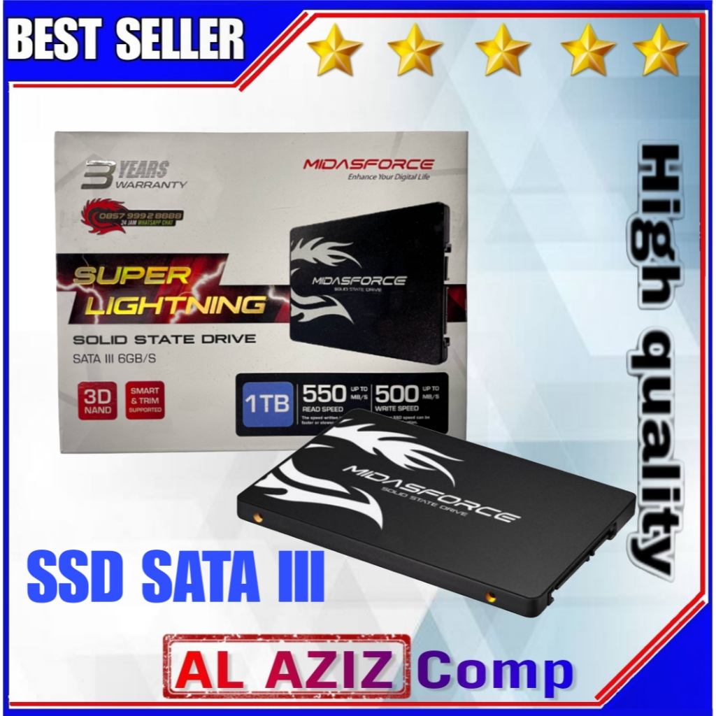 Ssd SATA III 1tb MIDASFORCE SUPER LIGHTNING Official | Shopee Philippines