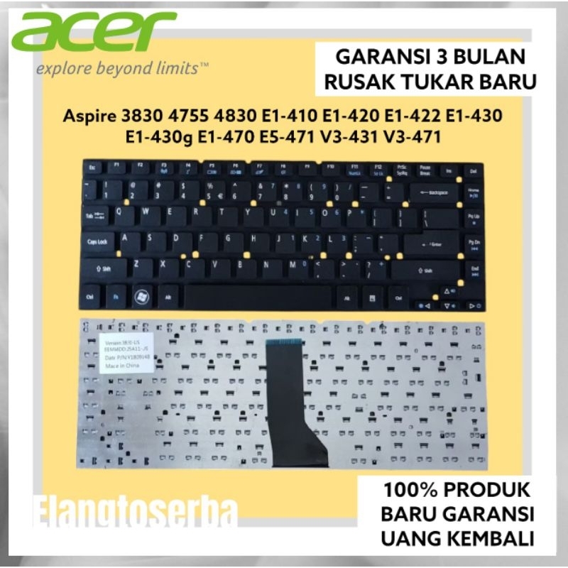 Acer Aspire E1-410 E1-420 E1-430 E1-470 E1-422 E5-471. Laptop Keyboard ...