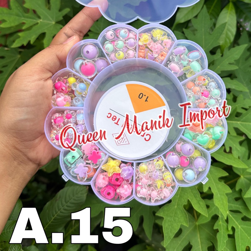 MATAHARI Queen Beads - A.15 12 Bulk Beads Sunflower BOX Set Of Ribbon ...