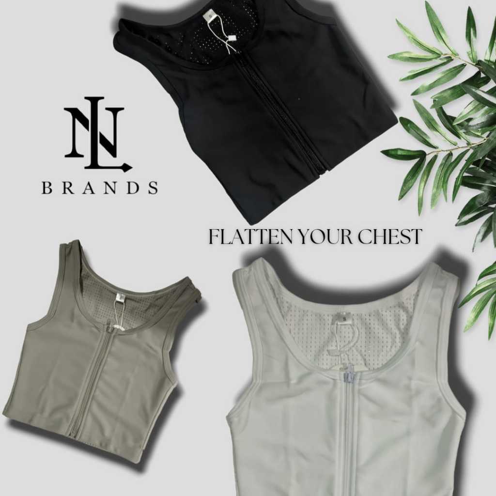 Breast Binder Pisgem Zipper Chest Binder Chest Corset Shopee