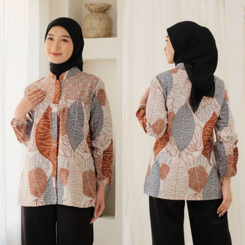 Modern Batik Shirts, jumbo Women's Batik Tops, Office Work Batik ...