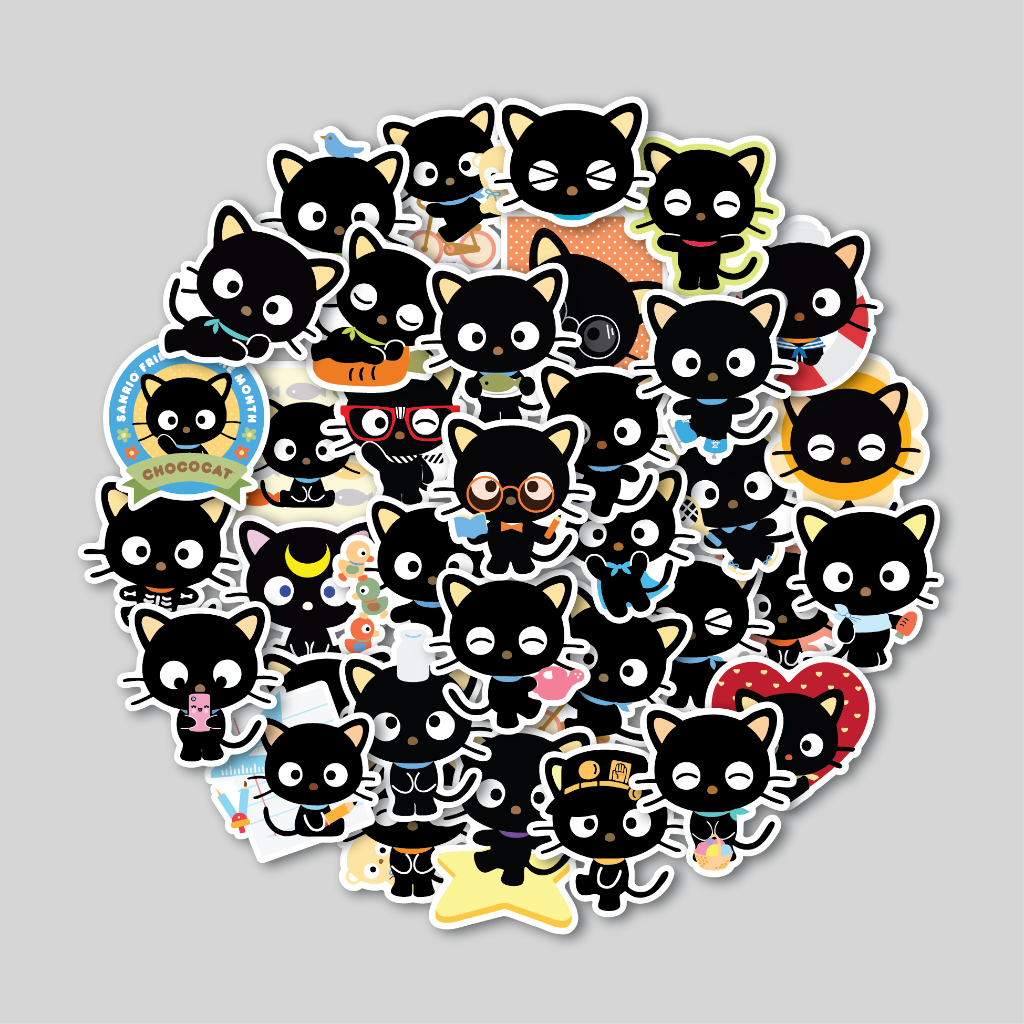 Sanrio CHOCOCAT STICKER PACK | Tumblr STICKER | Helmet Suitcase LAPTOP ...