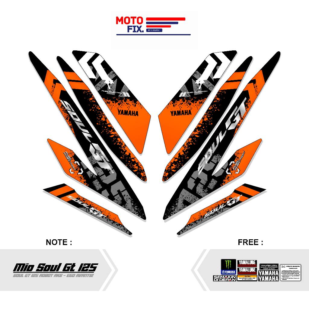 Sticker Striping Decal Body List Polet Motorcycle Yamaha Mio Soul GT ...