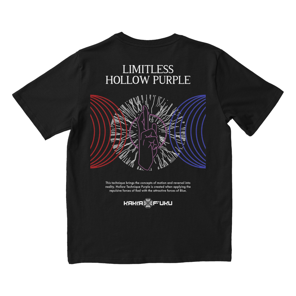 Kakkafuku GOJO SATORU anime t-shirt - LIMITLESS HOLLOW PURPLE | Shopee ...