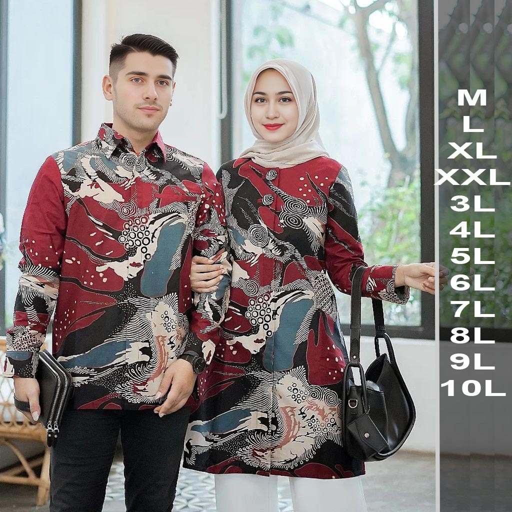 KEMEJA BATIK COUPLE Batik Tunic and Jumbo Batik Shirt | M-10XL SUPER JUMBO | Modern batik ...