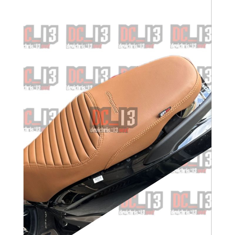 Leather Motorcycle Seat MODEL CAFERASER Motorcycle STYLO FAZZIO Vantel ...