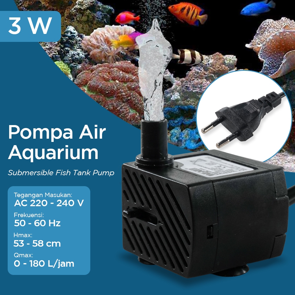 Submersible pump AC 220V Mini Aquarium Submersible Fish Filter Mini ...