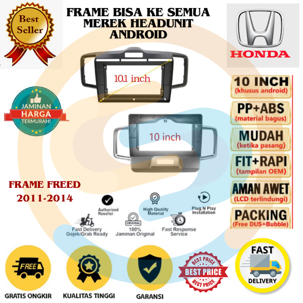9 inch / 10 inch Android Head unit Frame for HONDA FREED 2011 - 2014 ...