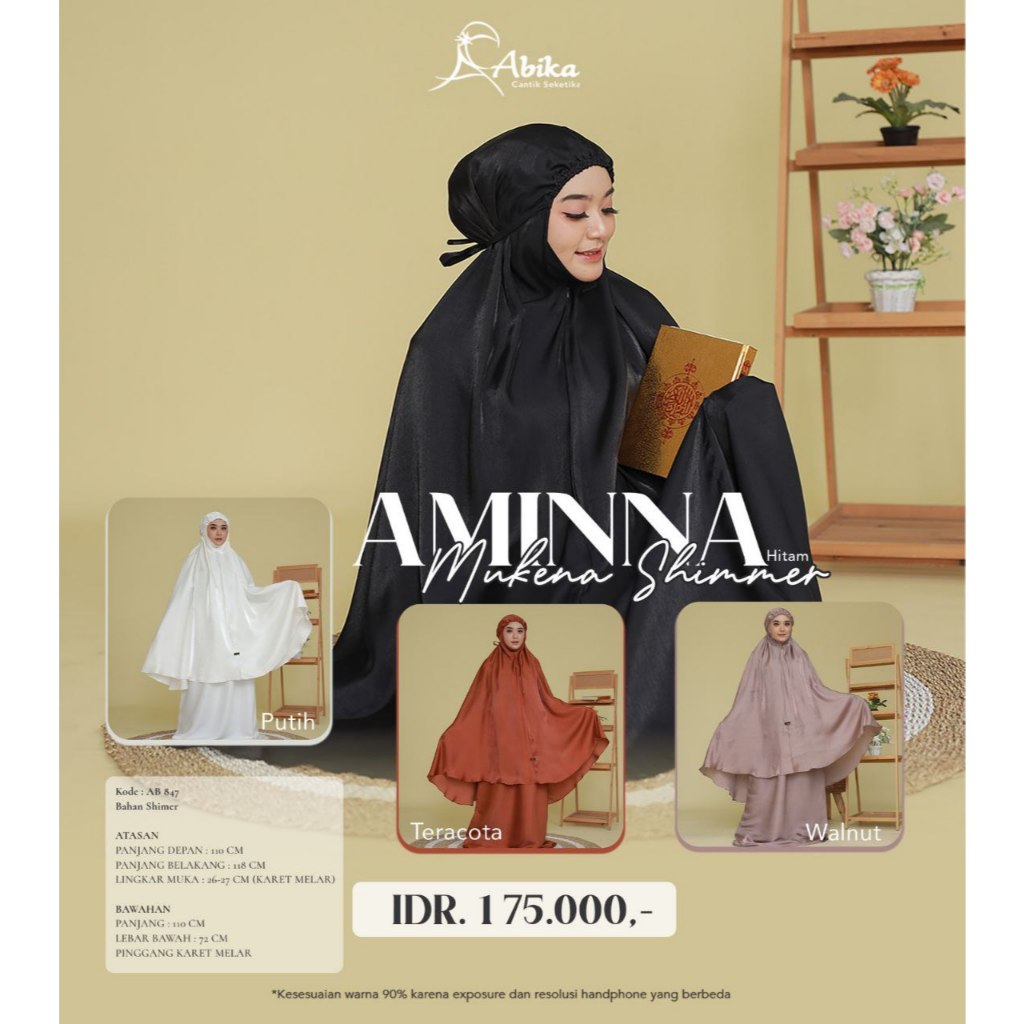 Abika HIJAB AMINNA MUKENA SHIMMER | Shopee Philippines