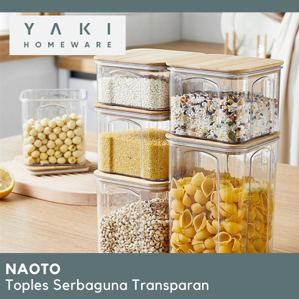 KAYU Yaki - NAOTO Jar Wooden Lid Dry Cake Airtight Bamboo Lid ...