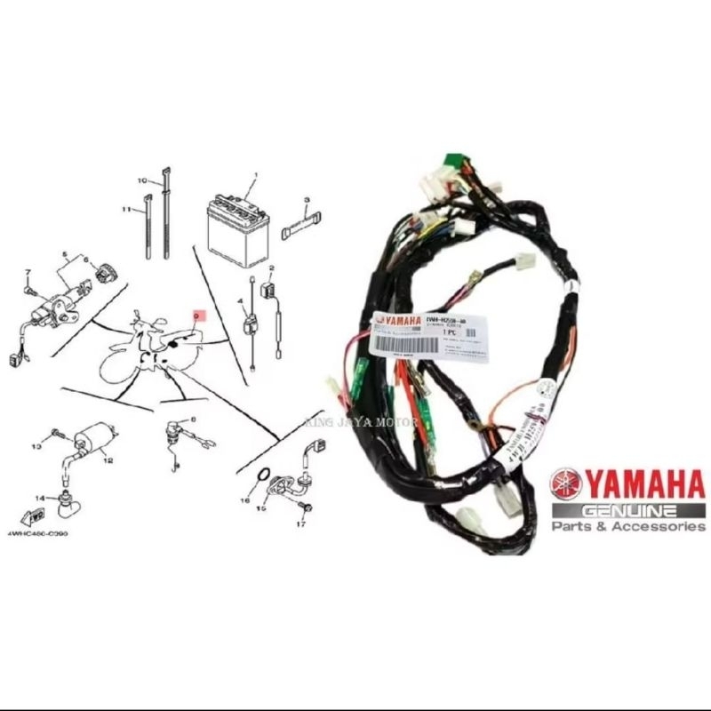 4wh-h2590-00 Wire Harness Complete body Cable F1ZR Force 1ZR | Shopee ...