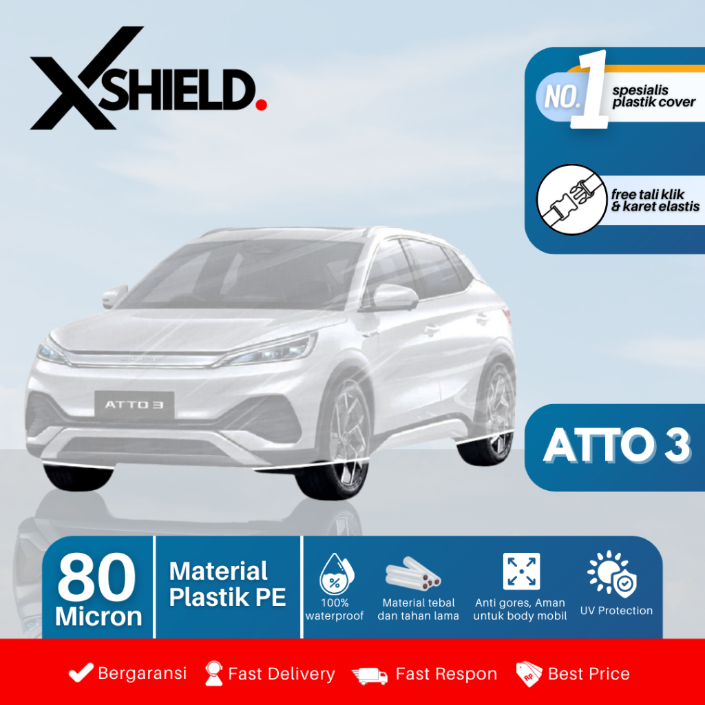 BYD Otto 3 Transparent Car Cover, Thick and Strong PE Plastic Type ...