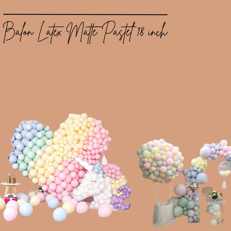 Retail 18INCH MATTE pastel latex Balloons/Balloons Per Pack/pastel ...