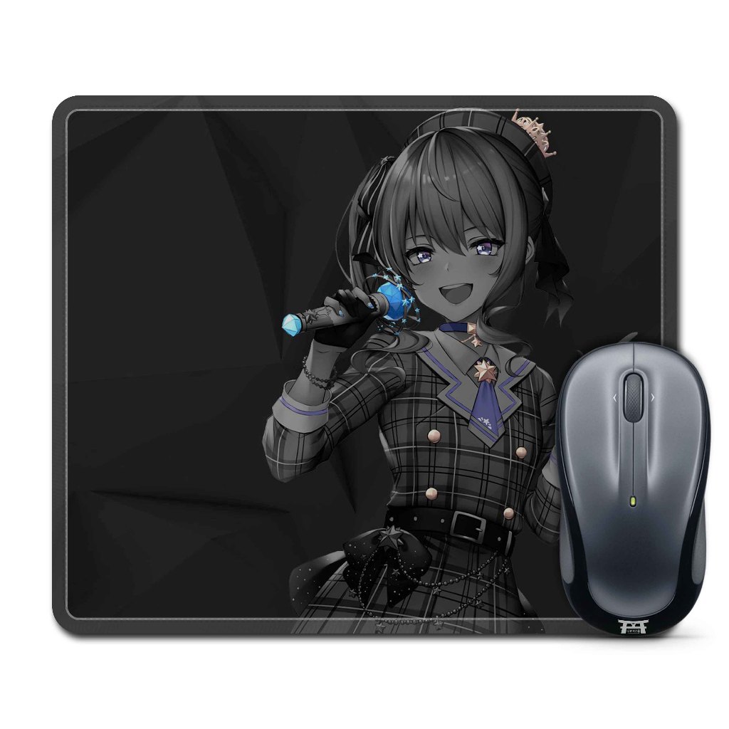 MONOCHROME HOSHIMACHI SUISEI vtuber gaming Mouse pad - HOLOLIVE Rubber ...