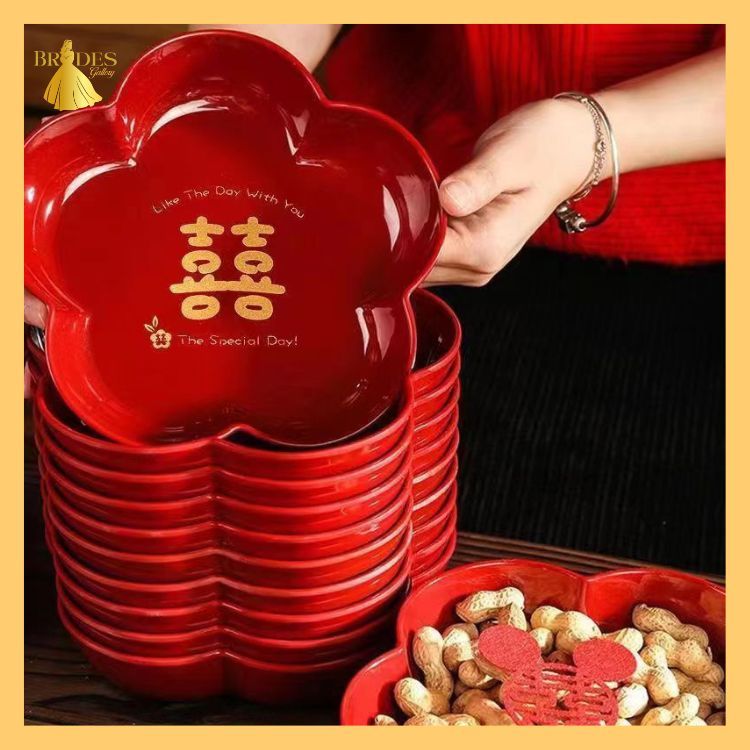 MERAH BD Sangjit Wedding Red Star Tray / Shuang xi aesthetic Chinese ...
