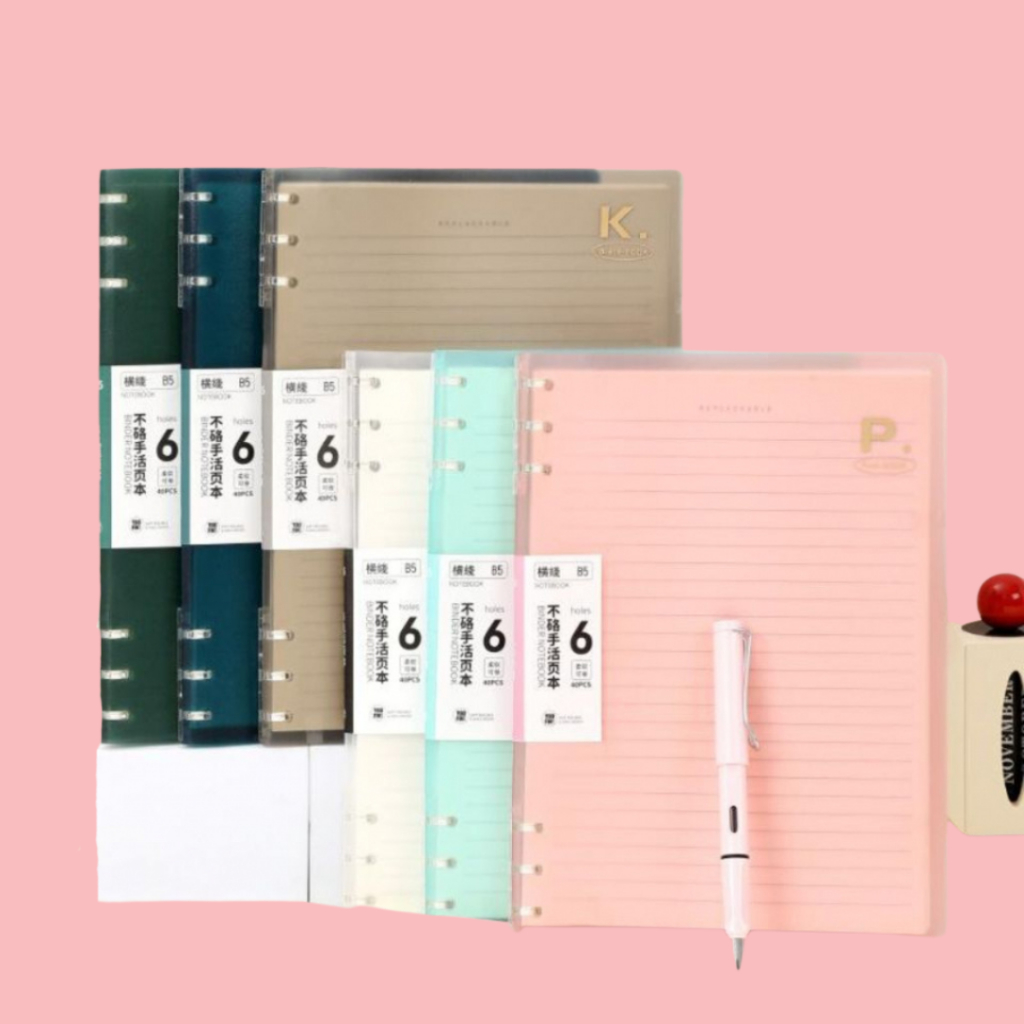 Soft Cover Slim File Refillable Binder Notebook A5 B5 - A5 B5 Flexible ...