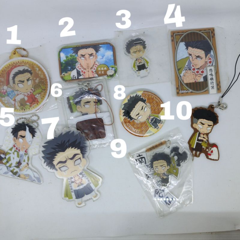Original japan merch badge rubber acrylic keychain gyomei himejima ...