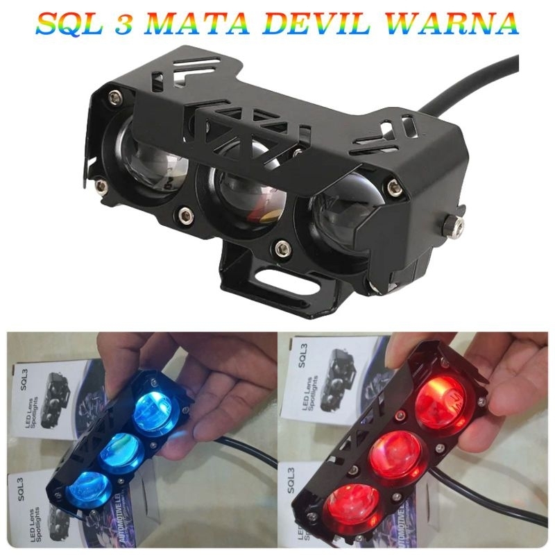 MATA Super BRINK SQL 3-eyes LASER Shooting Light DEVIL HI LOW SUPER Bright POWER 30WATT | Shopee ...