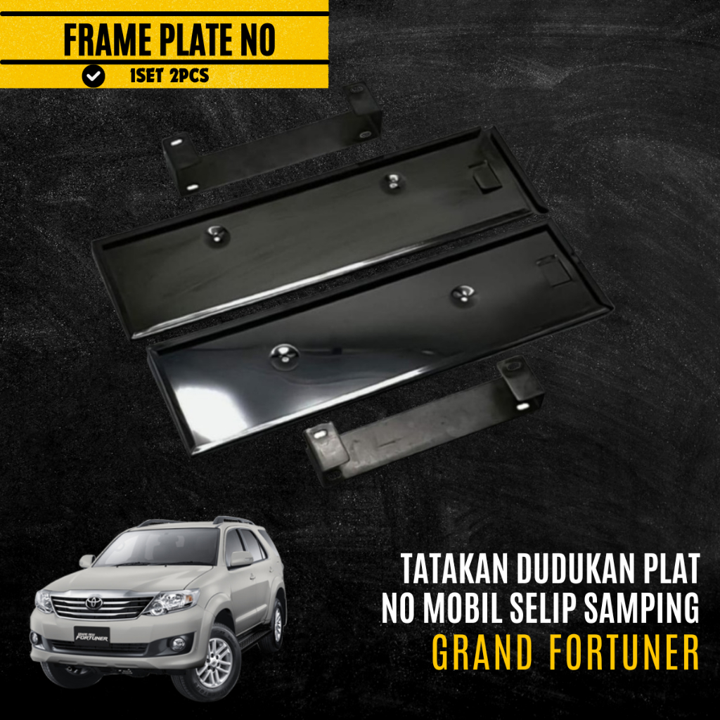 Black Series Side Slip Car Number Plate Holder For Grand Fortuner ...