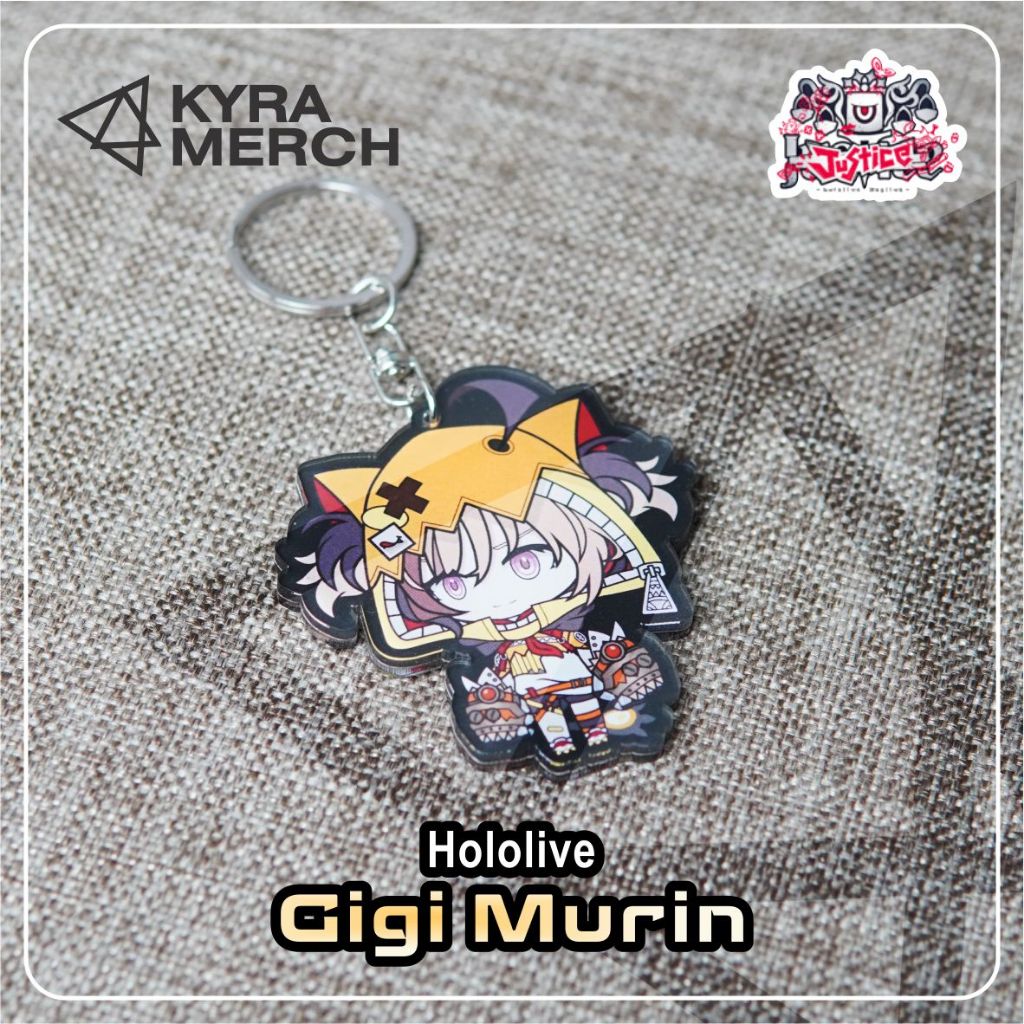 Keychain Hololive English [Justice] - Gigi Murin | KyraMerch Anime ...