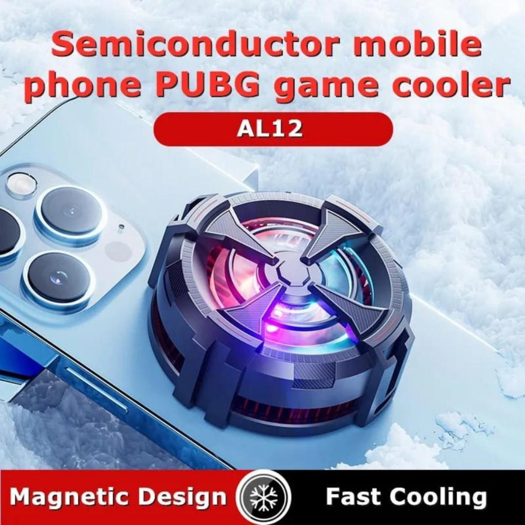 Al12 Magnetic Semiconductor Radiator PUBG Game Cooler Cell Phone Gaming Accessories Cooling Fan ...