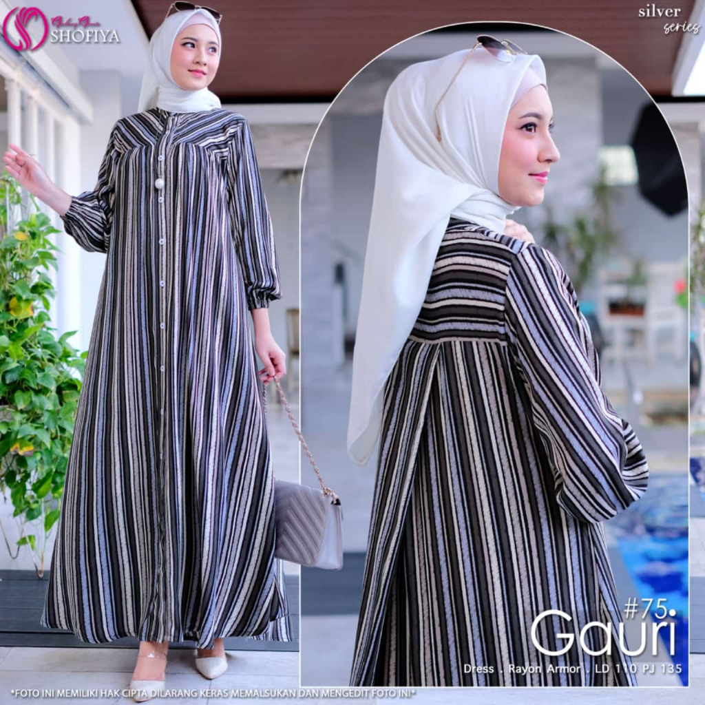 Gamis gauri dress ld 110 by Shofiya | Shopee Philippines