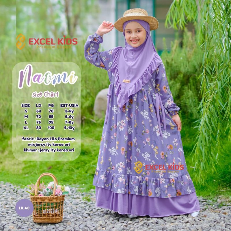 Naomi dress Kids hijab set ori Excel | Shopee Philippines