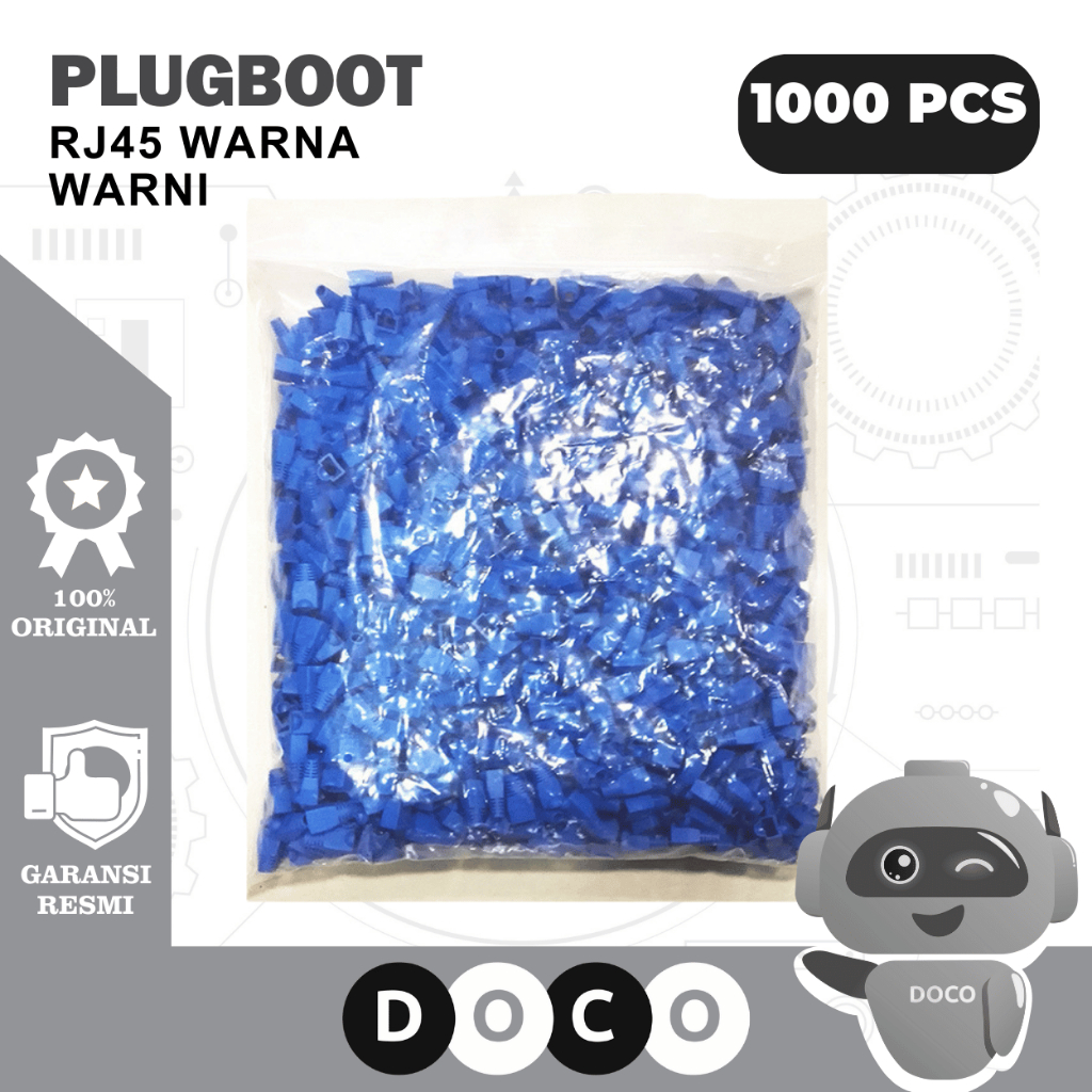 [1000PCS] Plugboot plug boot RJ45 Rubber Protective Connector LAN Cable ...