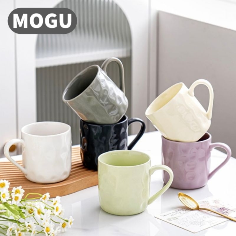 MOGU 6pcs Glass Mug Set Coffee Tea Milk Cup Ceramic Pastel Ceramic Mug ...