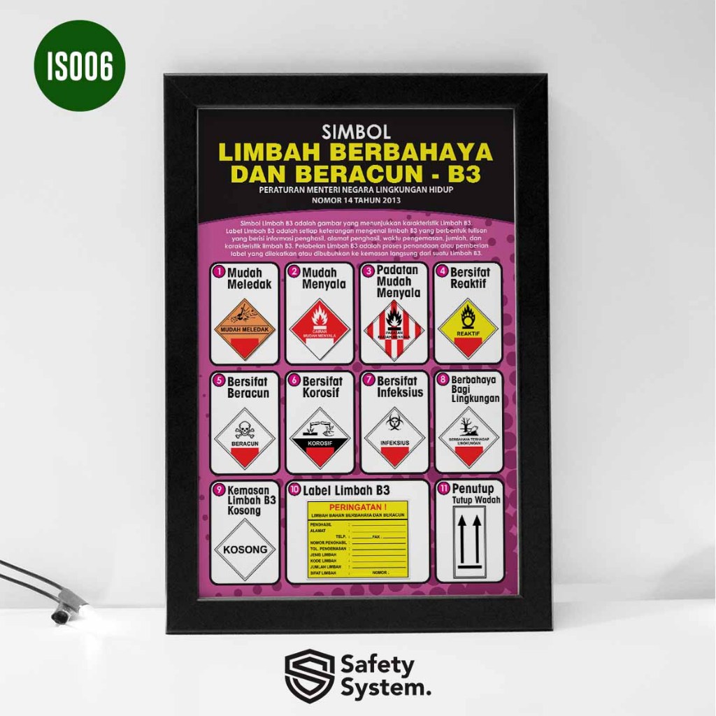 K3 Work Safety Poster Symbol of Dangerous Toxic Waste B3 | Shopee ...