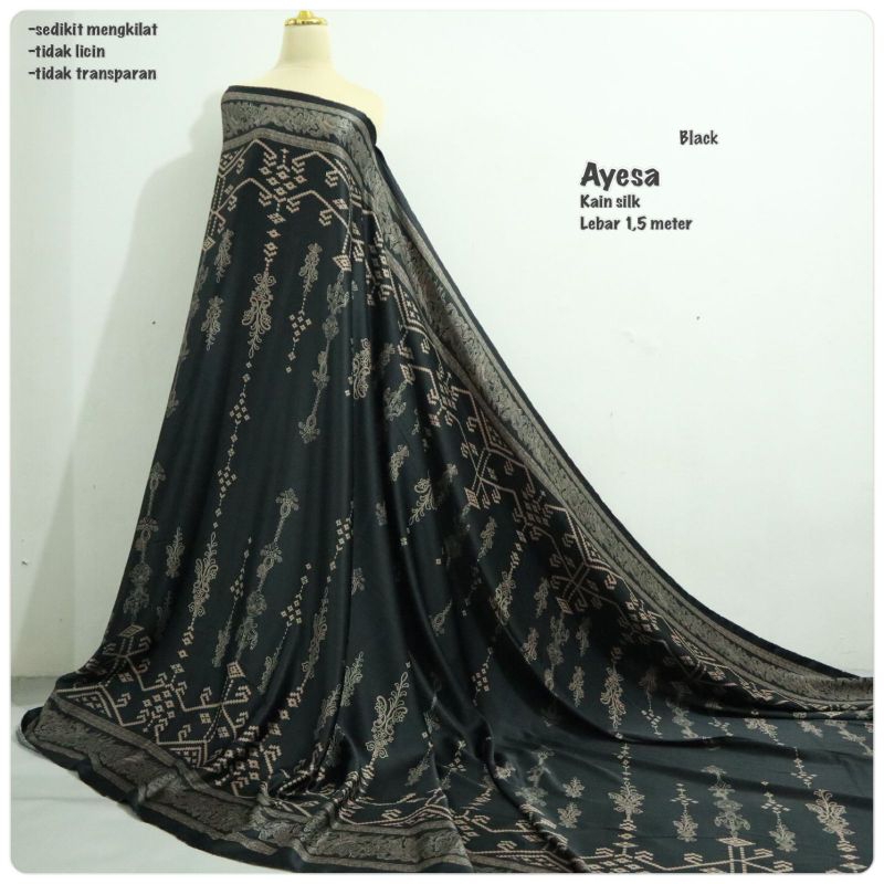 Silk FABRIC with Ayesa motif | Ethnic motif | Batik motif | Serambit ...