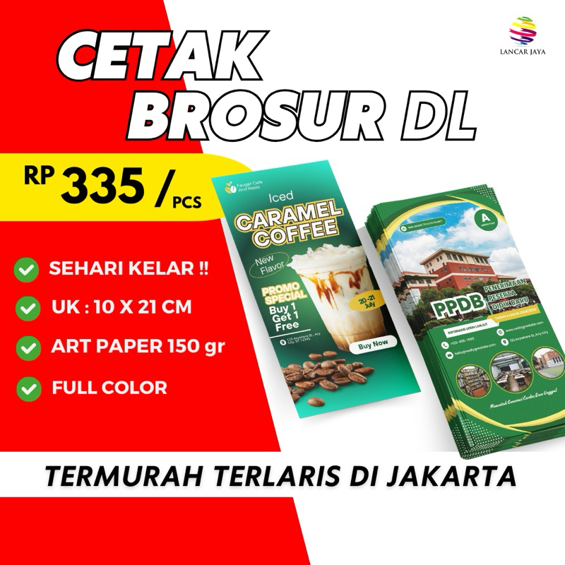 Print BROSUR 1/3 A4 || Brosur DL || Flyer DL || Custom brochures ...