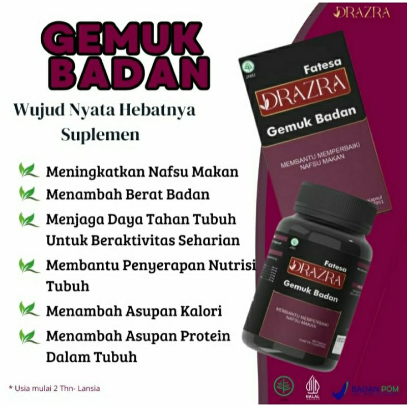 DRAZRA FATTENING CAPSULES 100% ORIGINAL/QUALITY BODY FAT CAPSULES, SAFE ...