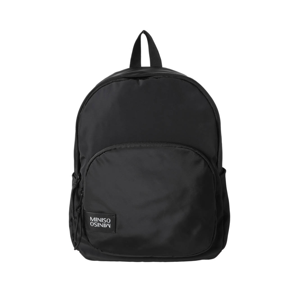HITAM Miniso Vitality Mix Series Backpack Black Black Backpack Black ...