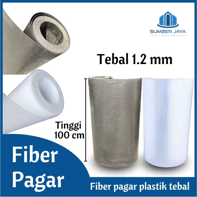 PUTIH HITAM Thick Plastic Fiber Fence Cover Line motif 1.2 mm Thick 1 ...
