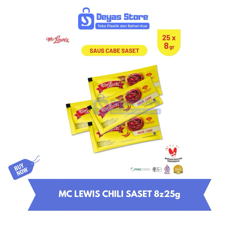 Mc Lewis Chili Sauce Sachet - 25x8g | Shopee Philippines